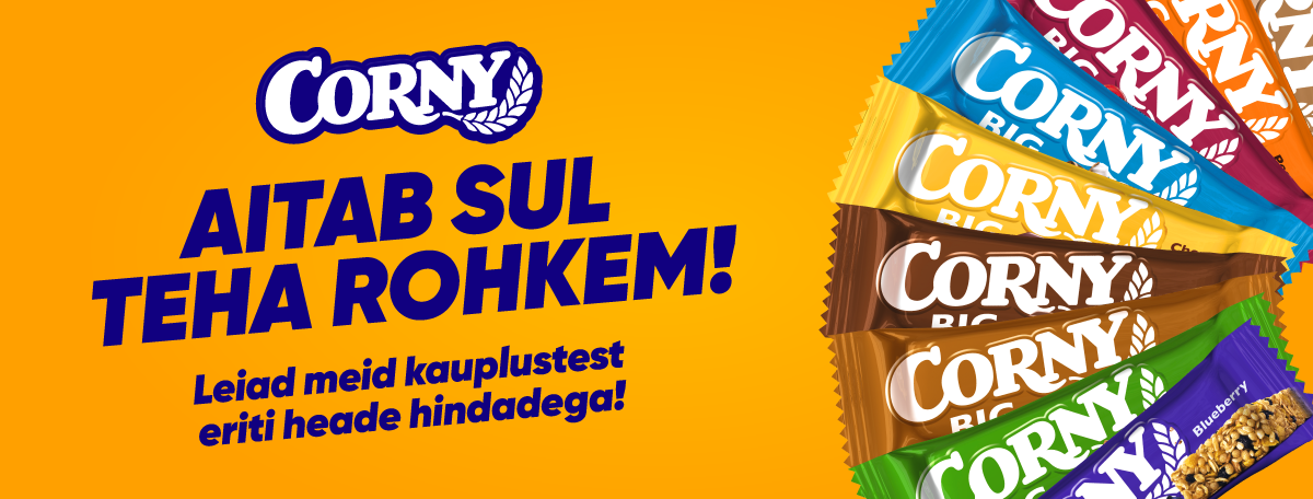 Corny - Müslibatoon tervisliku ja rikkaliku maitsevalikuga